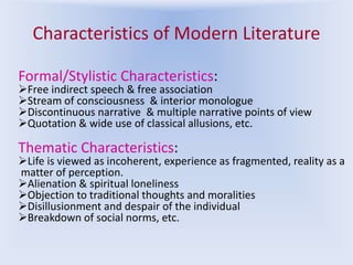 modernism- an overview | PPT