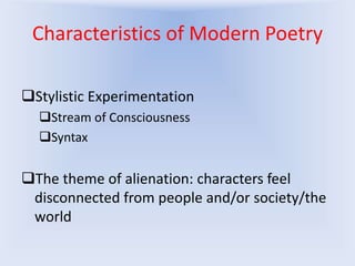 modernism- an overview | PPTX