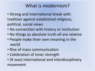 modernism- an overview | PPT