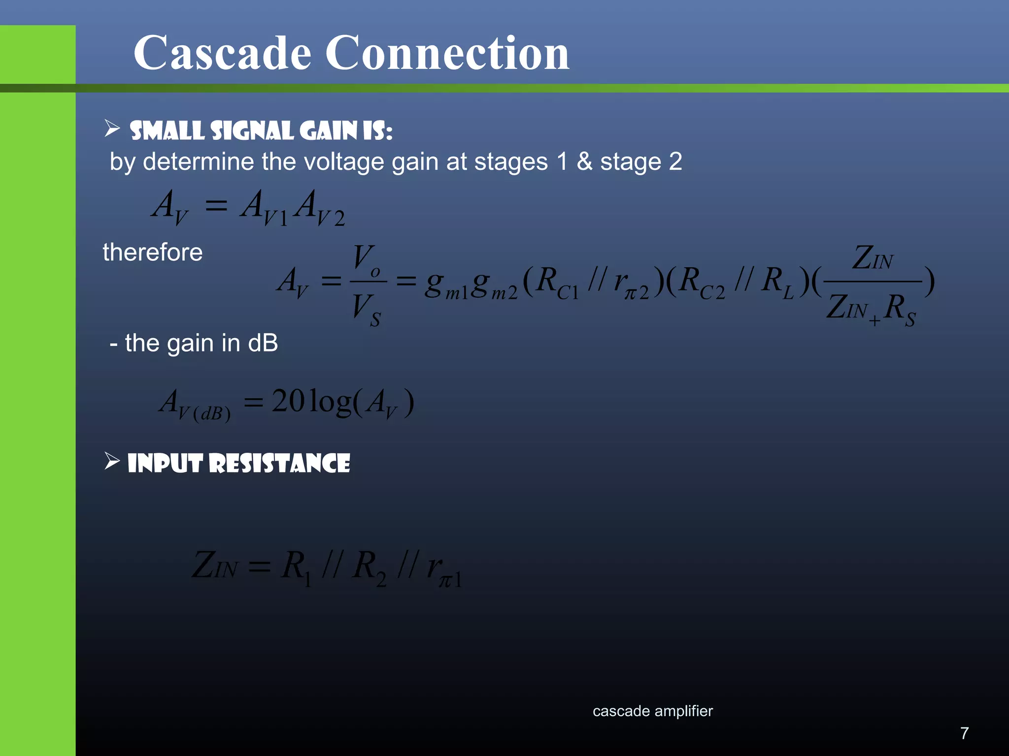 CASCADE AMPLIFIER | PPT