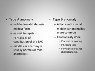 CONGENITAL MALFORATION OF EAR AND ITS MANAGEMENT | PPTX