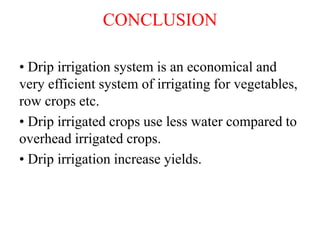 drip irrigation | PPTX | Agriculture | Industries