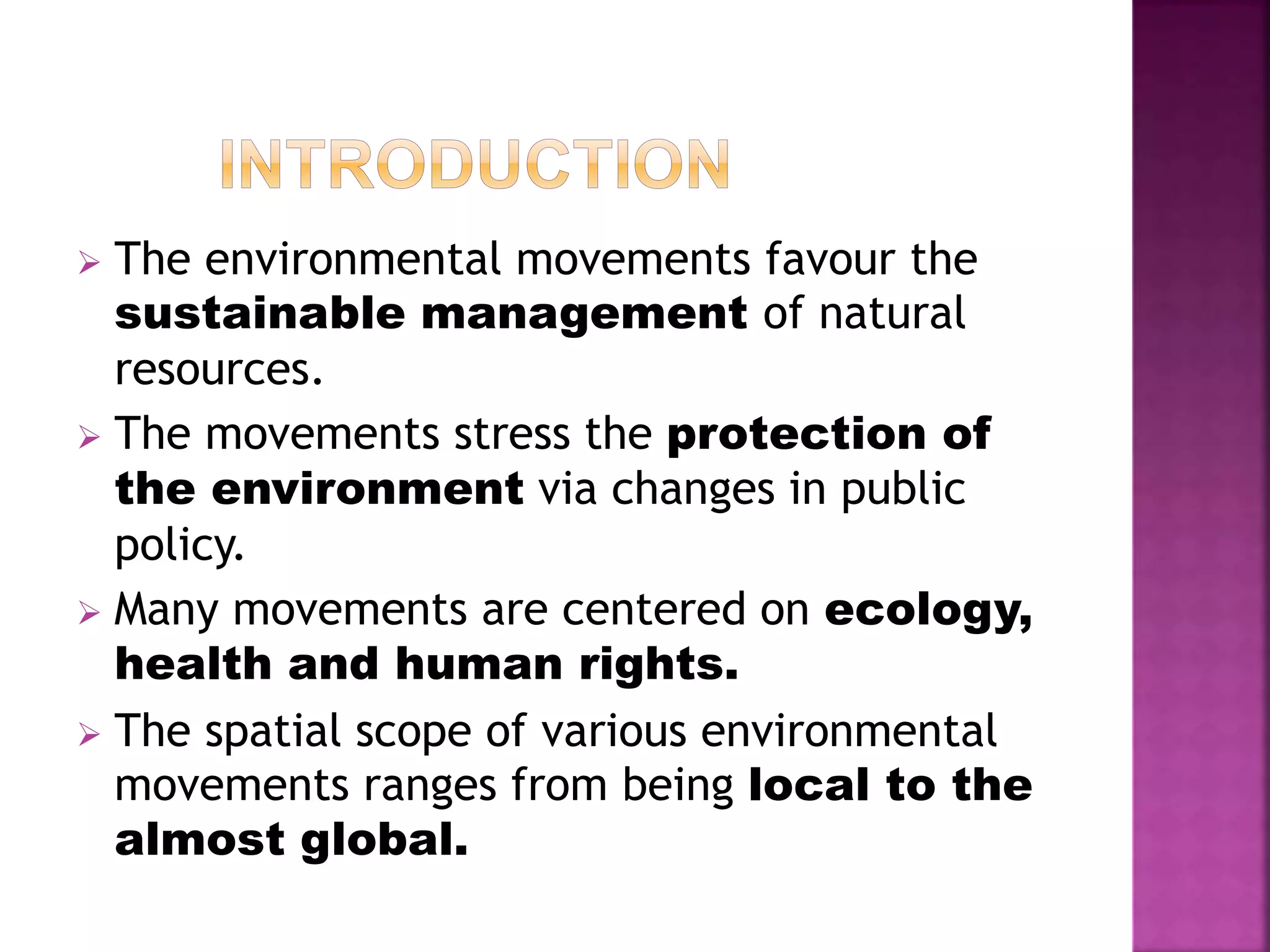 environmental movements in india and kerala | PPTX
