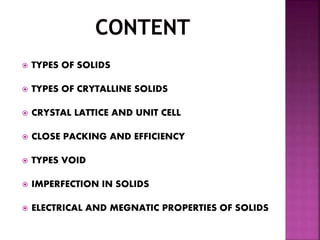 Solid State Class 12 Chemistry RBSE or CBSE | PPT