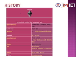 Ethereum Block Chain | PPT