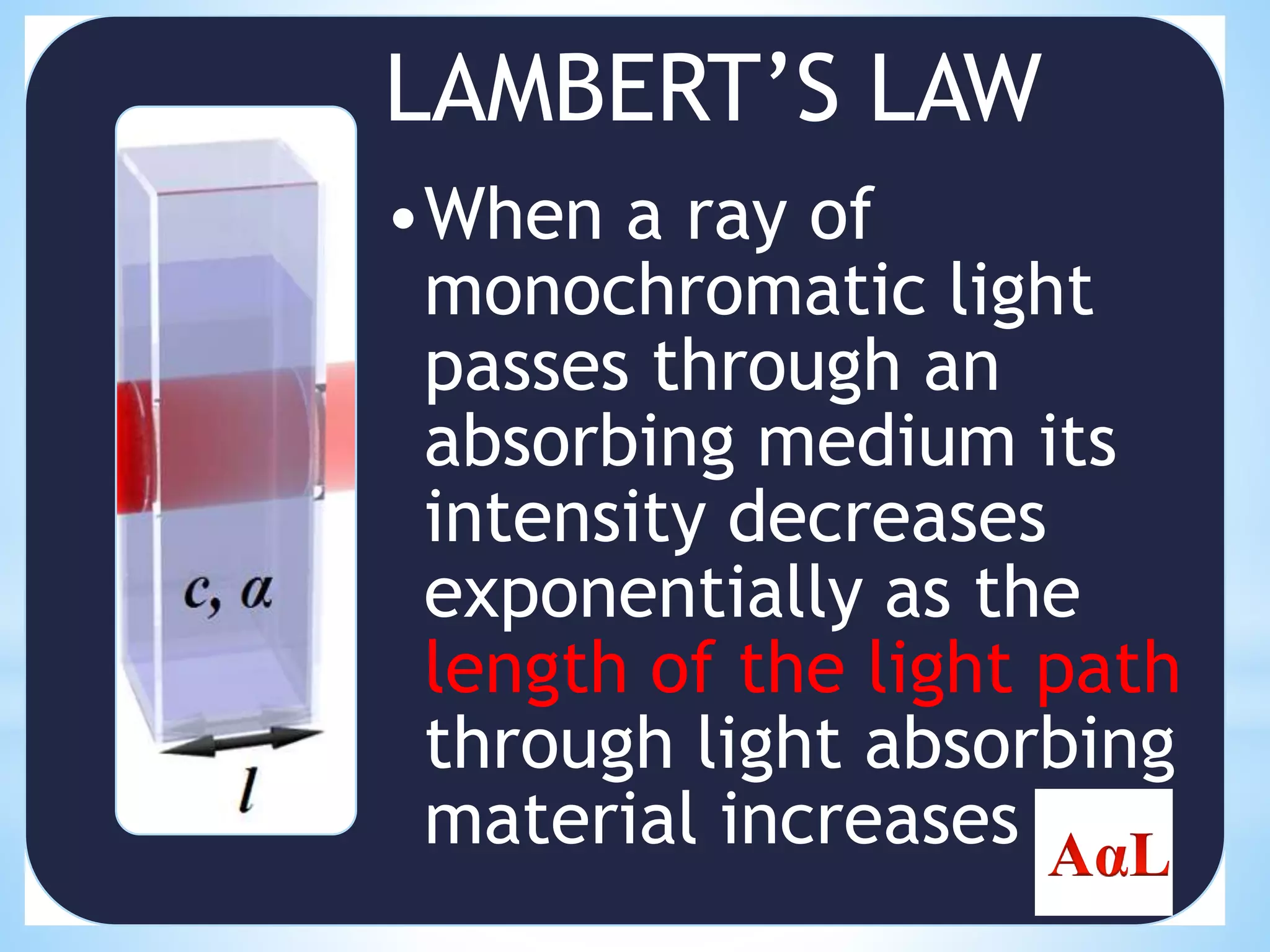 beer lamberts law, colorimetery, nephlometry and turbidimetry | PPTX