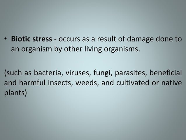 Biotic and Abitic stress response | PPTX | Gardening | Home & Garden