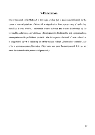 Professional Self & Personality: It's Devt | DOCX