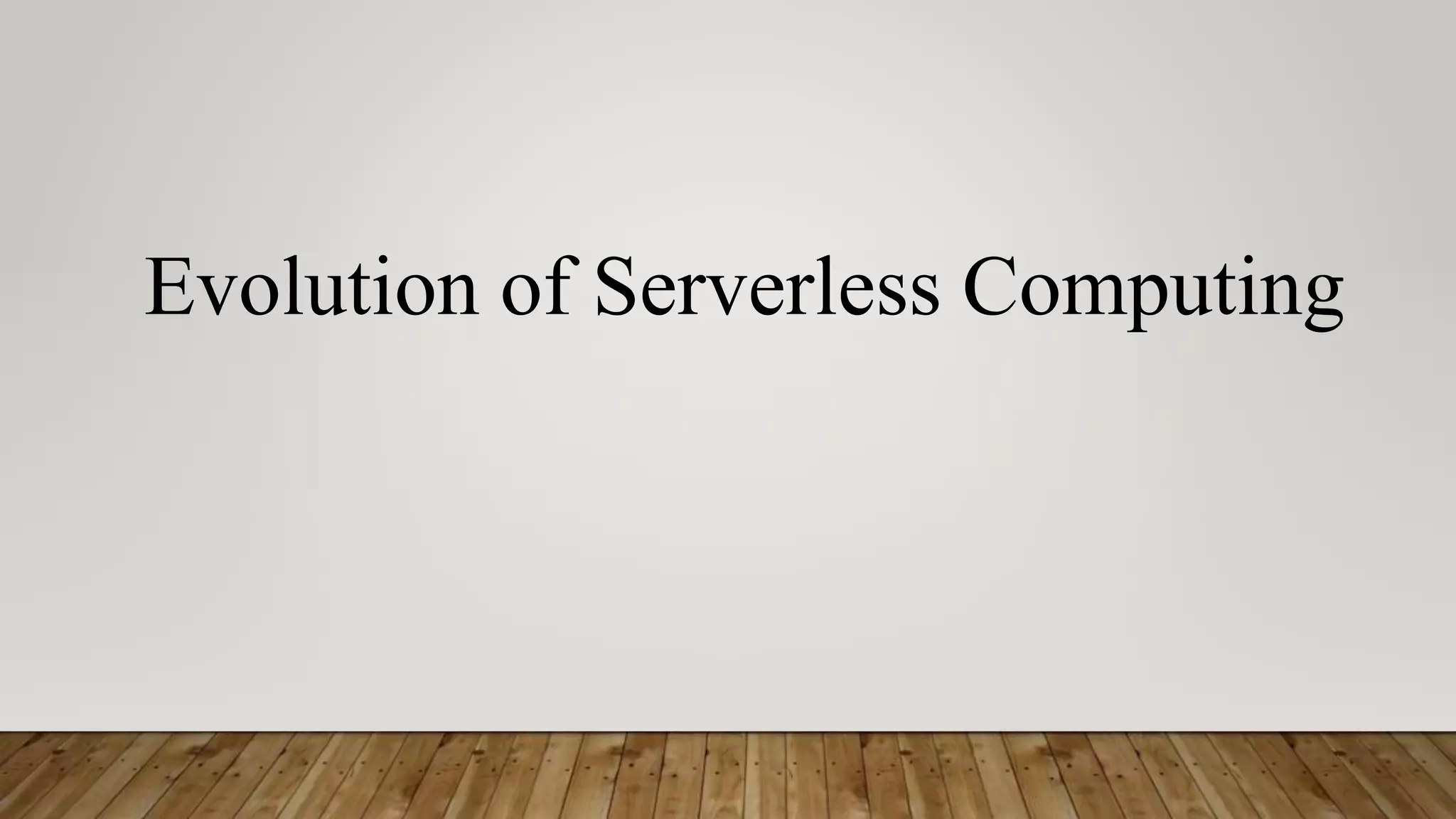 Serverless computing | PPTX