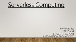 Serverless computing | PPTX