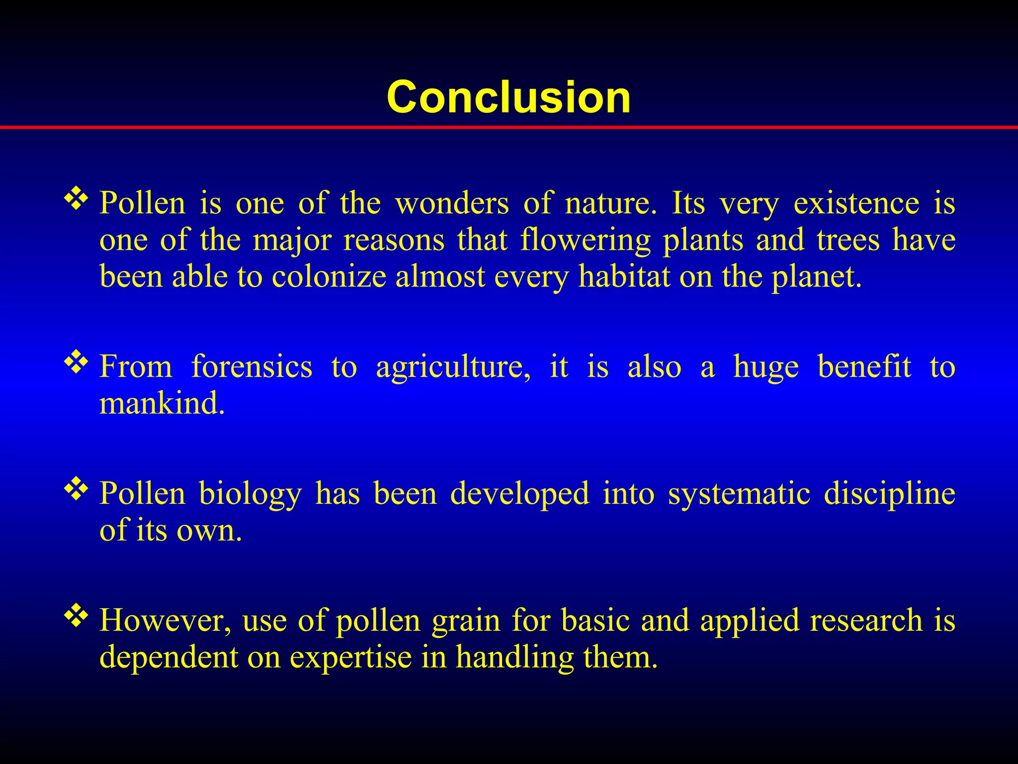 Pollen Biology | PPT | Biological Sciences | Science