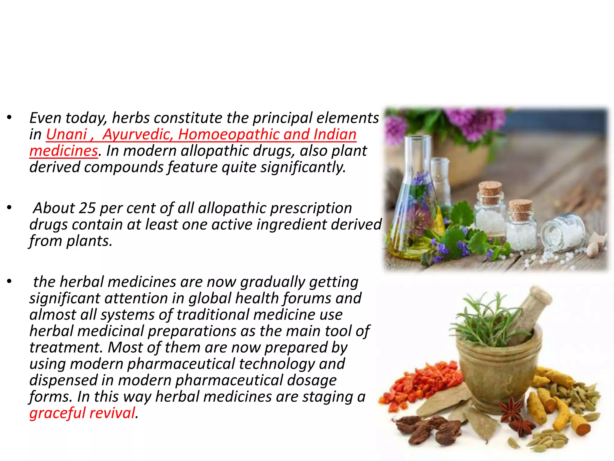 Current Challenges in Upgrading and Modernization of Herbal Drugs | PPTX