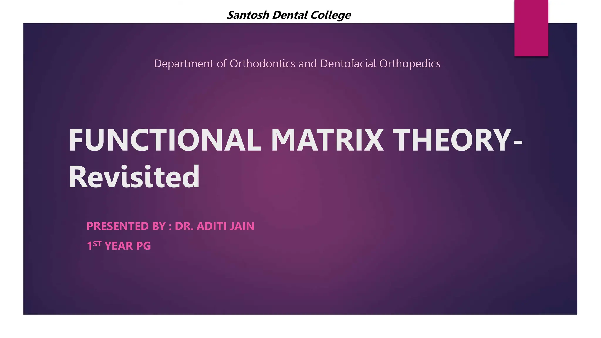 Functional Matrix Theory Revisited Pptx