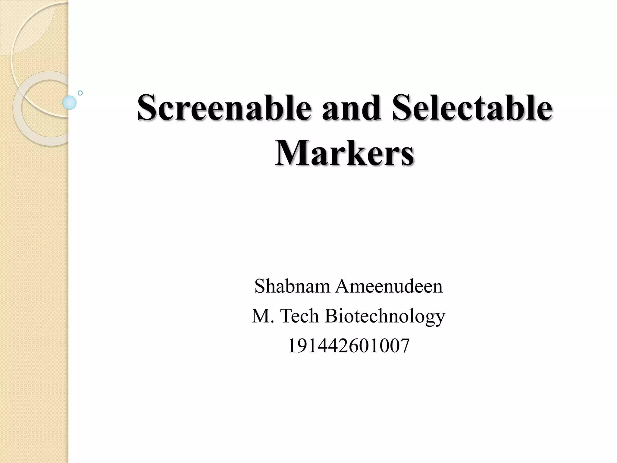 Screenable and Selectable Markers | PPTX