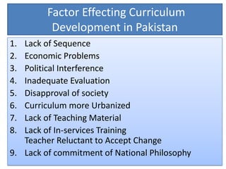 Problems and issues in curriculum development | PPTX