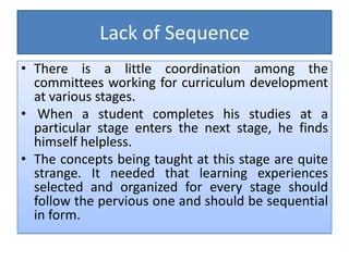 Problems and issues in curriculum development | PPTX