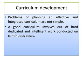 Problems and issues in curriculum development | PPTX