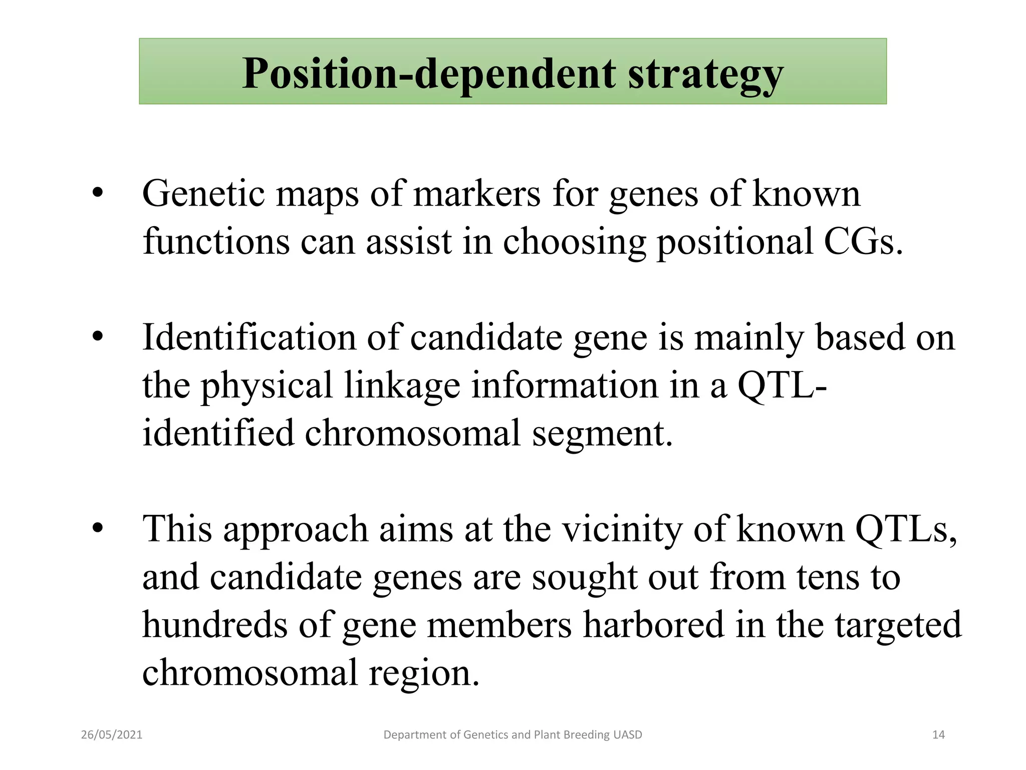 Candidate Gene Approach in Crop Improvement | PPTX