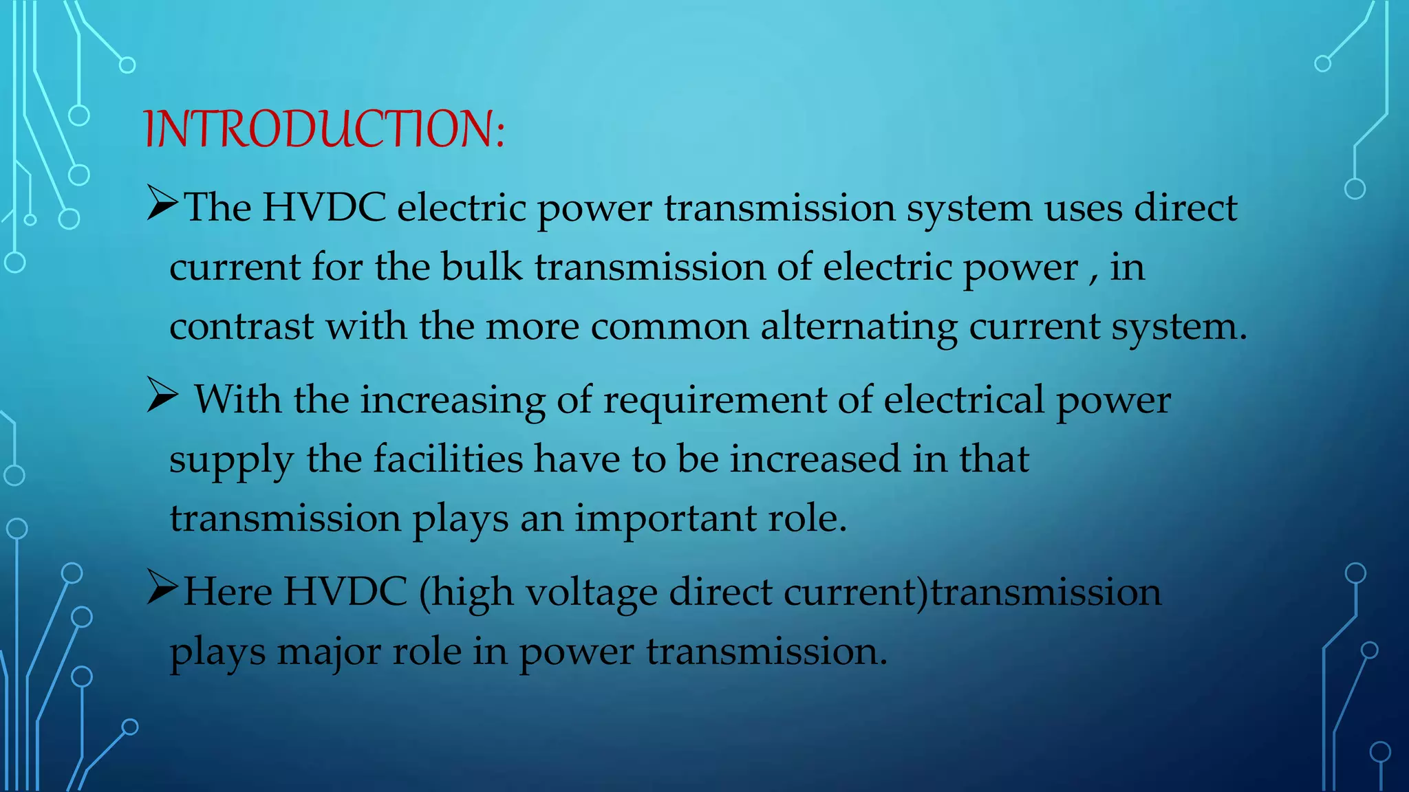 Seminar on HVDC Transmission | PPTX | Computer Networking | Computing