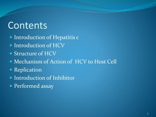 Peptide inhibitors for HCV | PPT