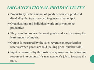 Controlling for Organizational Performance | PPTX