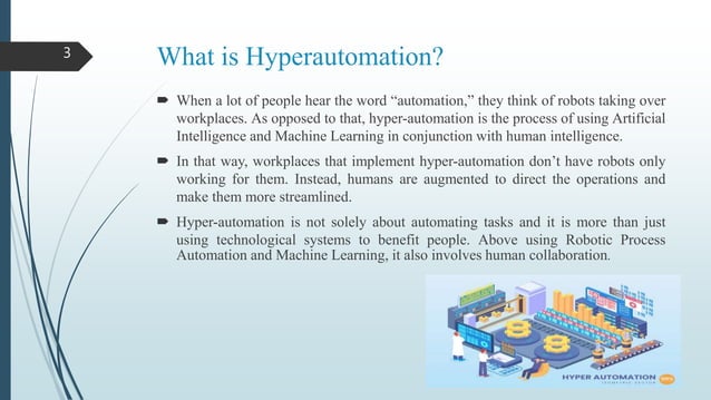 Hyperautomation | PPTX | Artificial Intelligence | Technology & Computing