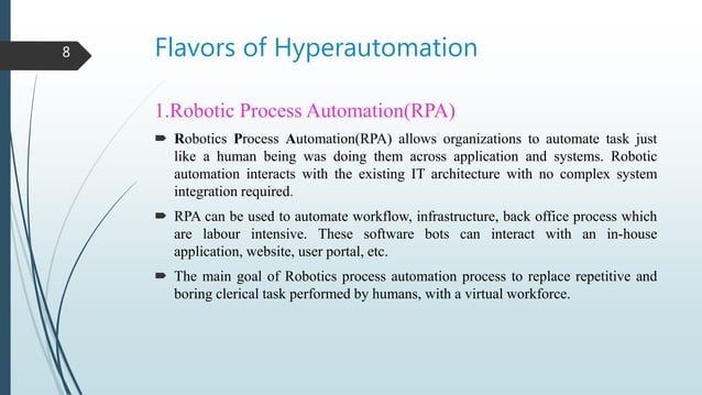 Hyperautomation | PPTX | Artificial Intelligence | Technology & Computing