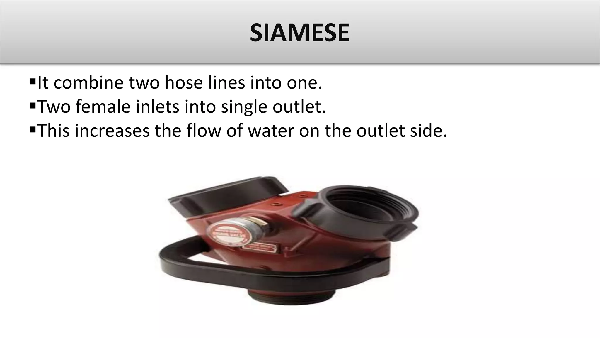 FIRE WATER HOSE I ITS PART l HOSE CONNECTION I HOSE LAYING ETC | PPTX