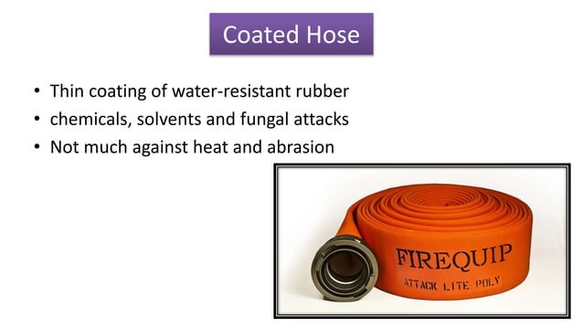 FIRE WATER HOSE I ITS PART l HOSE CONNECTION I HOSE LAYING ETC | PPTX