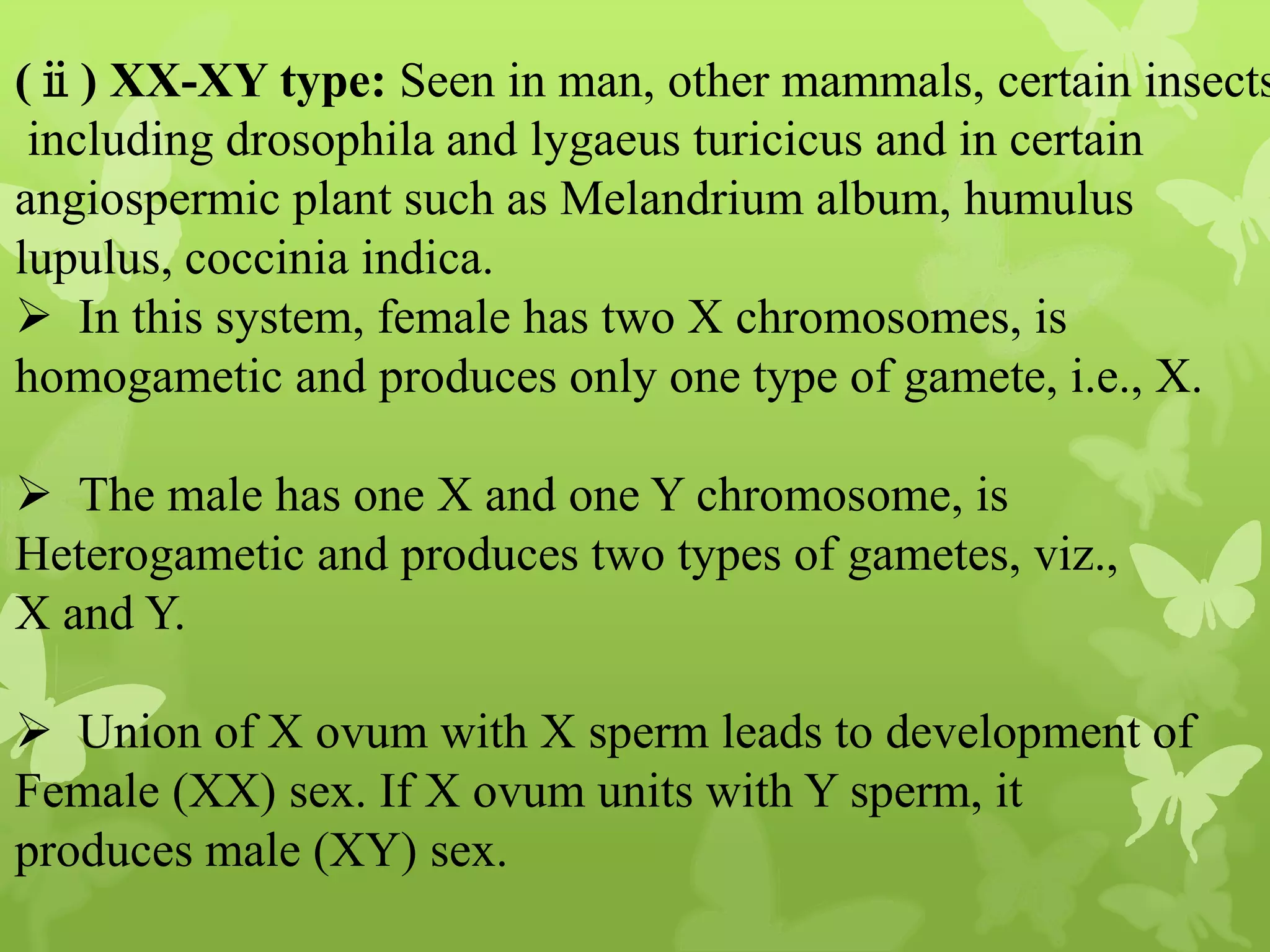 Sex Determination Chromosomal Theory Of Sex Determination Pptx Reproductive Health