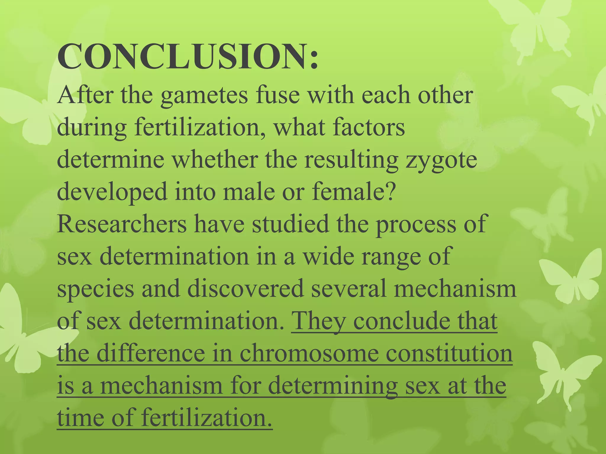 Sex Determination Chromosomal Theory Of Sex Determination Ppt