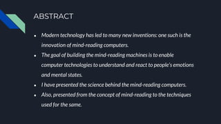 Mind Reading Computers | PPT