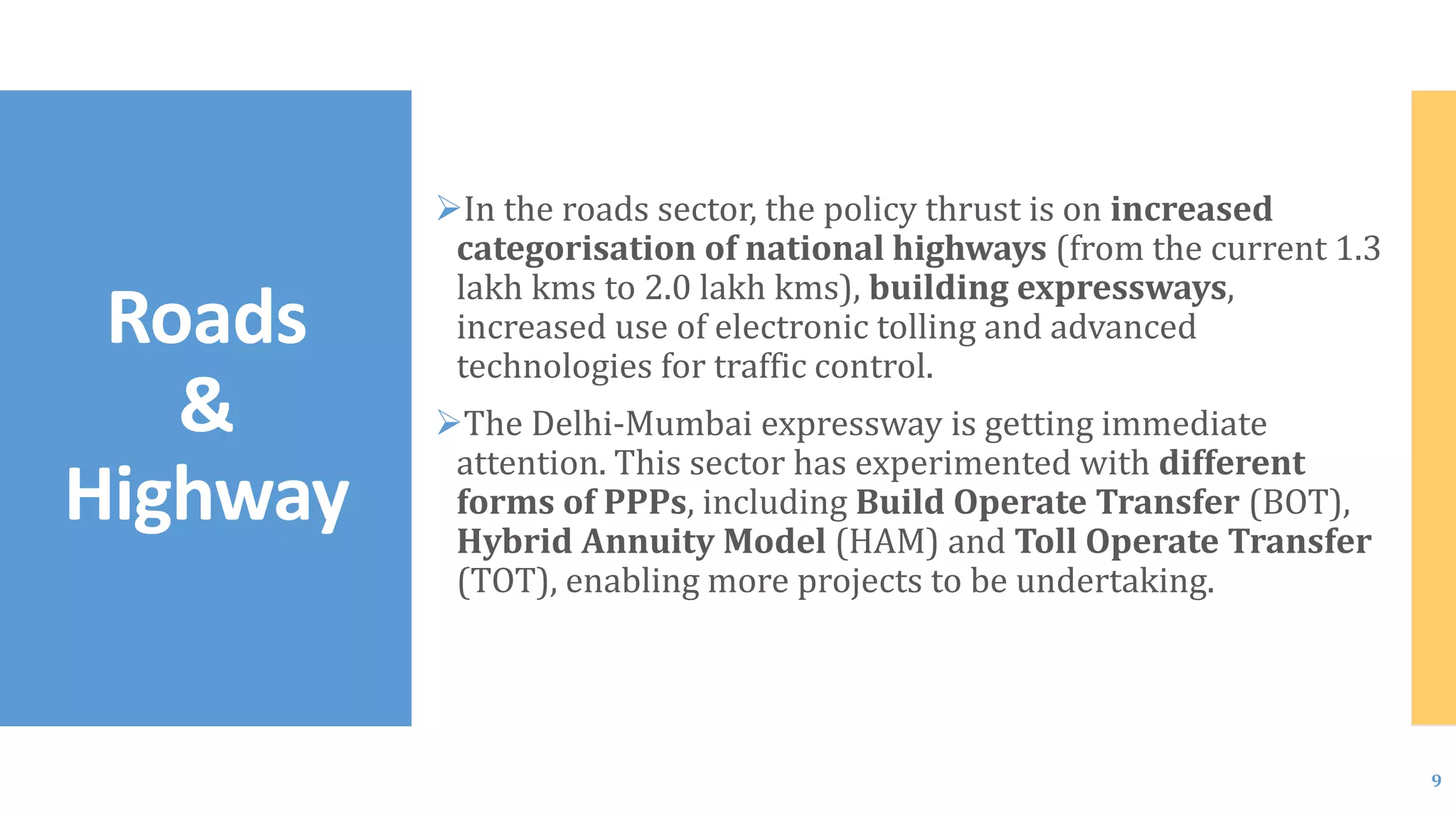 Transport infrastructure in india | PPTX