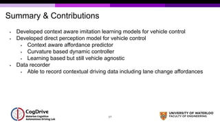 Imitation Learning and Direct Perception for Autonomous Driving | PDF