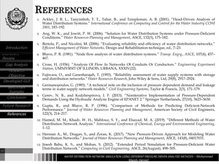 WATER DISTRIBUTION NETWORK SIMULATION USING DIFFERENT PRESSURE DRIVEN ANALYSIS METHODS | PPTX