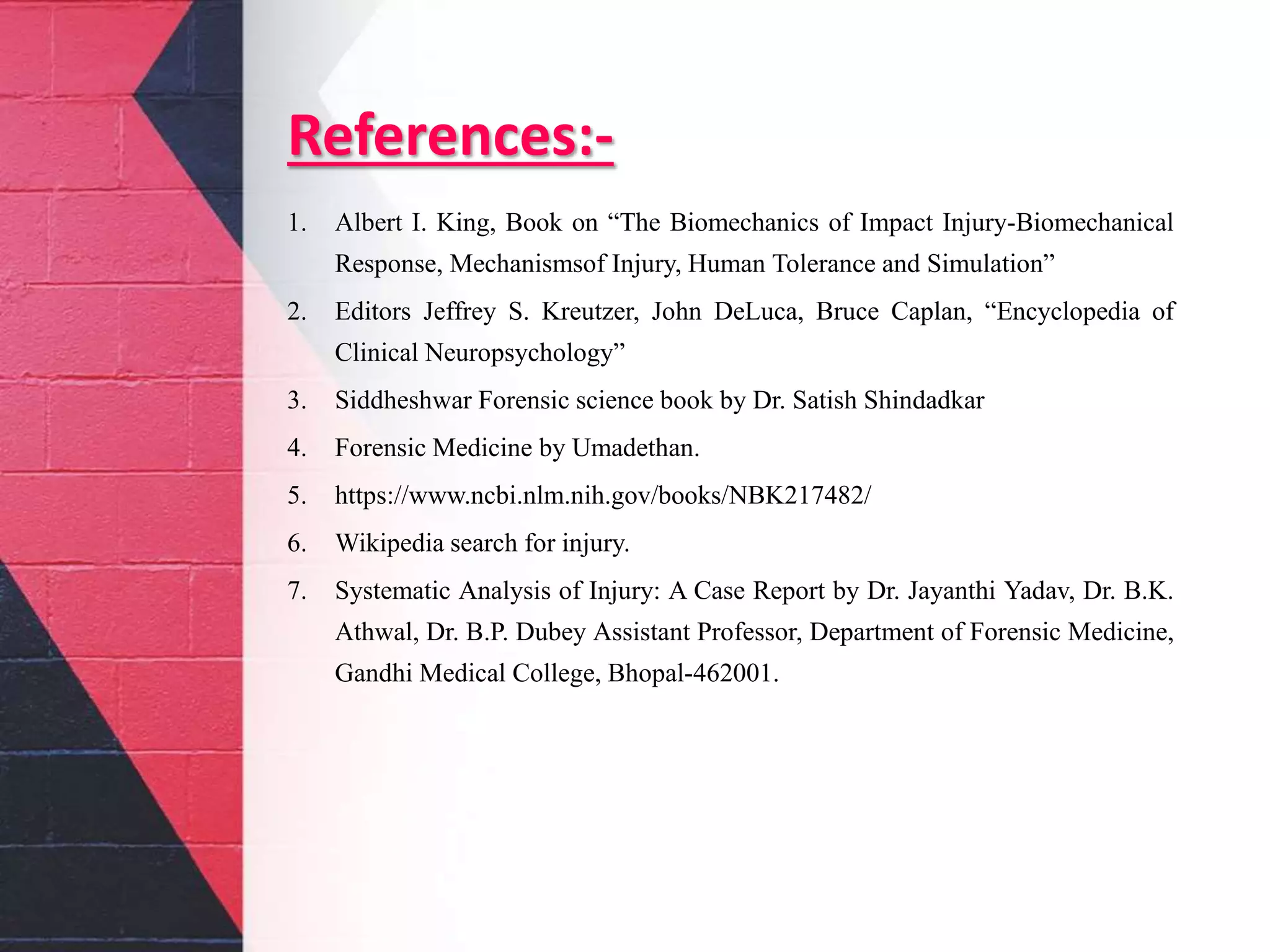 Biomechanics of Injury | PPTX