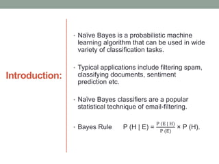 Seminar On Naive Bayes for Spam Filtering | PPT