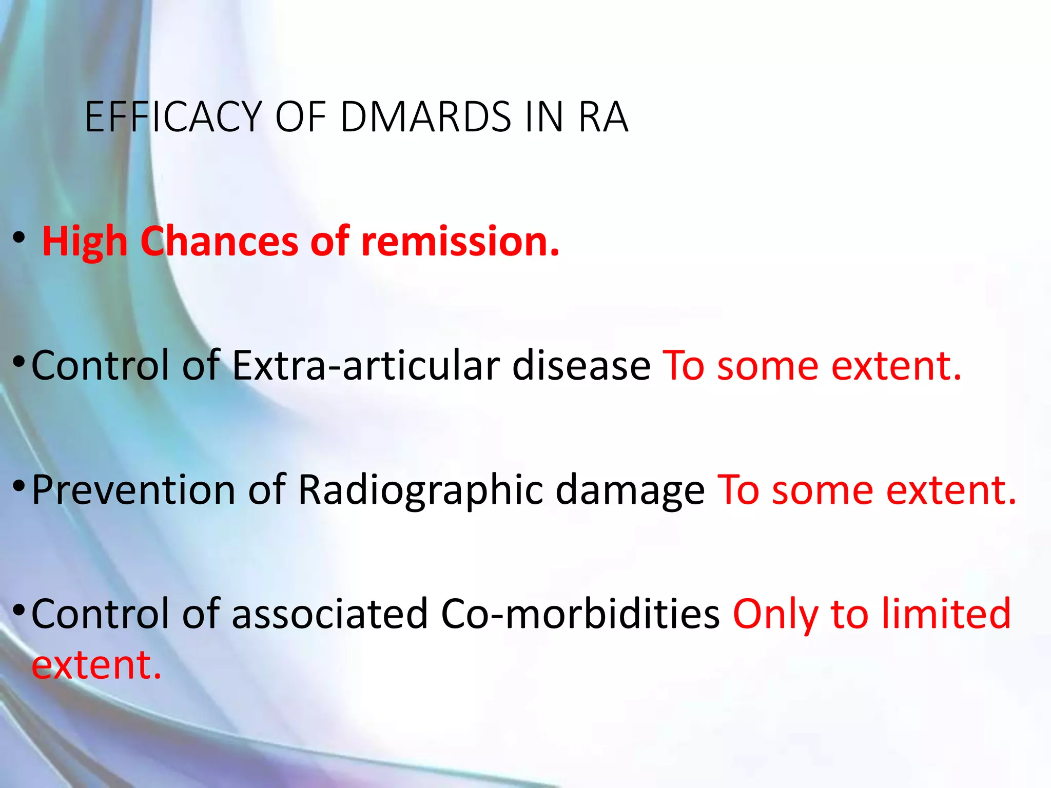 DMARDS IN RHEUmatoid Arthritis | PPTX