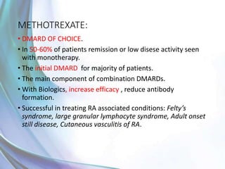 DMARDS IN RHEUmatoid Arthritis | PPTX