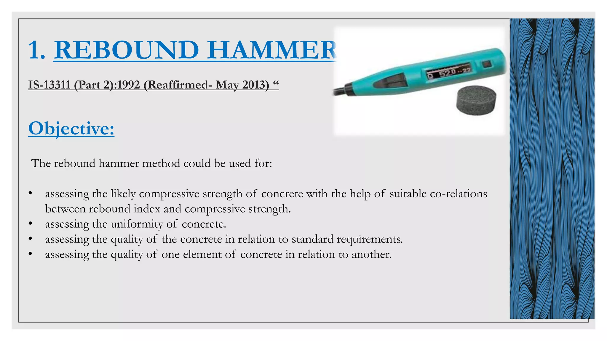 Non destructive testing (Civil Engineering ) | PPTX | Geology | Science