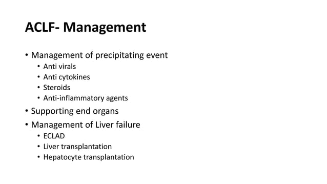 ACLF : Acute on Chronic Liver Failure | PPTX
