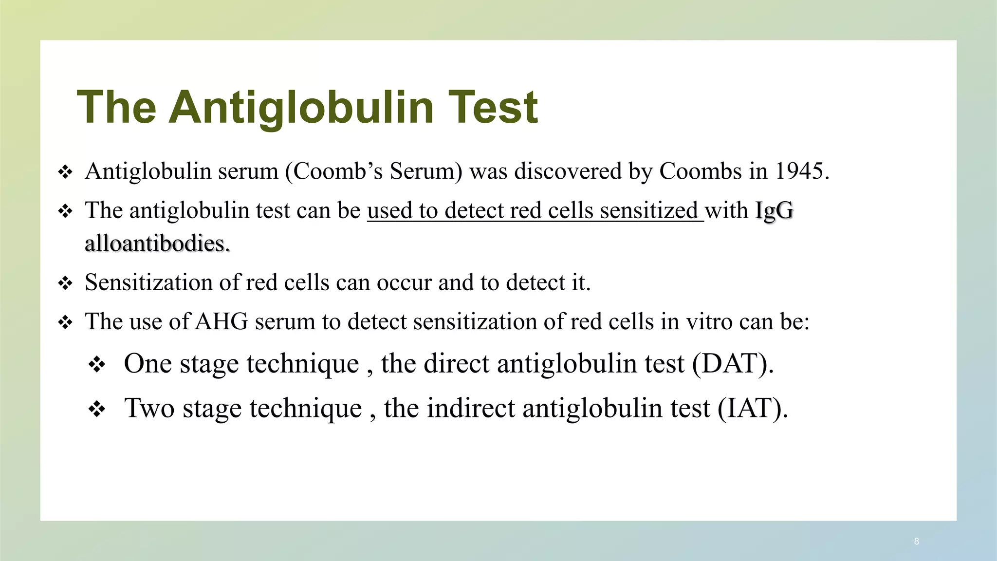 maternal antibodies and coombs test | PPT