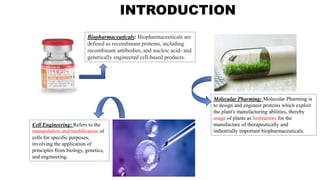 Cell Engineering and Molecular Pharming in Biopharmaceuticals.pptx