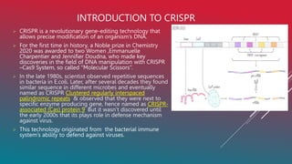 Role of Bioinformatics assisted CRISPR-Cas9 curing Sickle Cell Disease | PPT