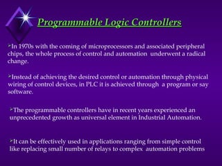 seminar on plc automation required for biginers.ppt