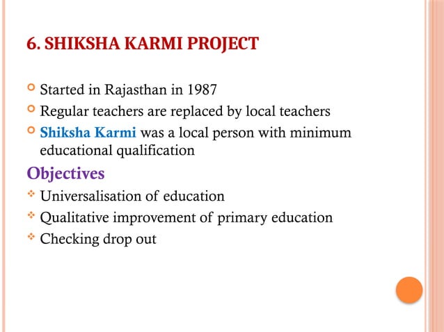 Universalisation of elementary education | PPT