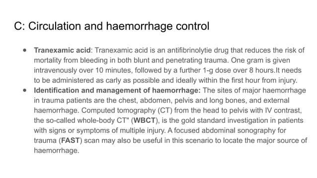 ADVANCED TRAUMA LIFE SUPPORT (ATLS) PRINCIPLES - SEMINAR | PPTX
