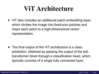 Classification of xray images using vision transformers | PPT