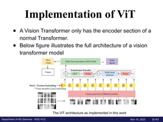 Classification of xray images using vision transformers | PPTX