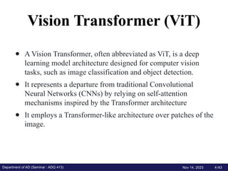 Classification of xray images using vision transformers | PPT